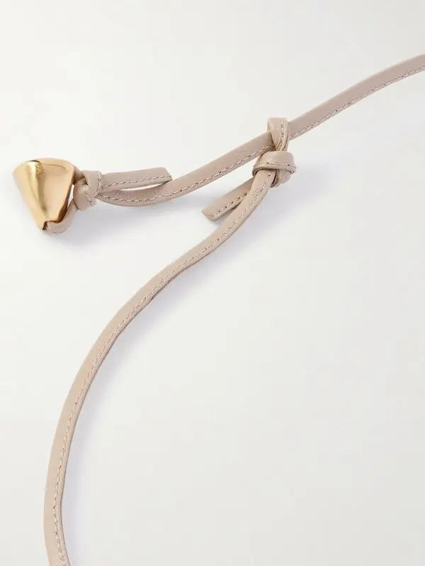 Bottega Veneta Prisma Leather Necklace - Gold