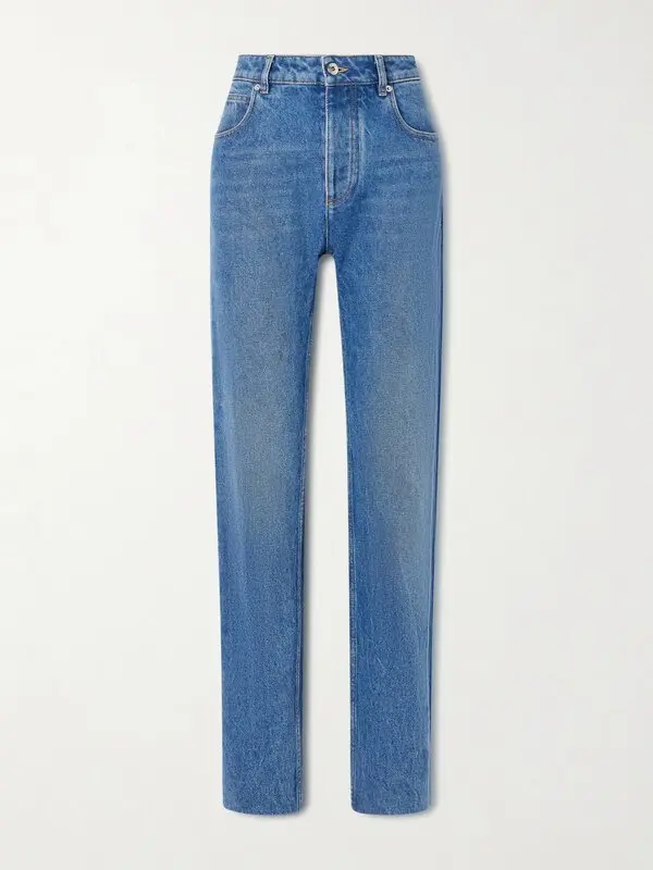 Bottega Veneta High-rise Slim-leg Jeans - Blue