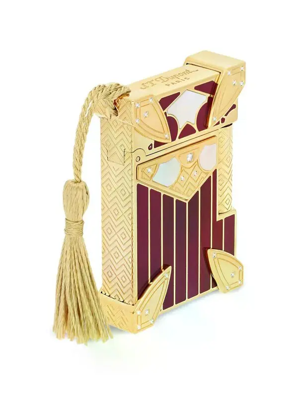 S.t. Dupont Tone Tasseled Lighter With Diamond Embellishments