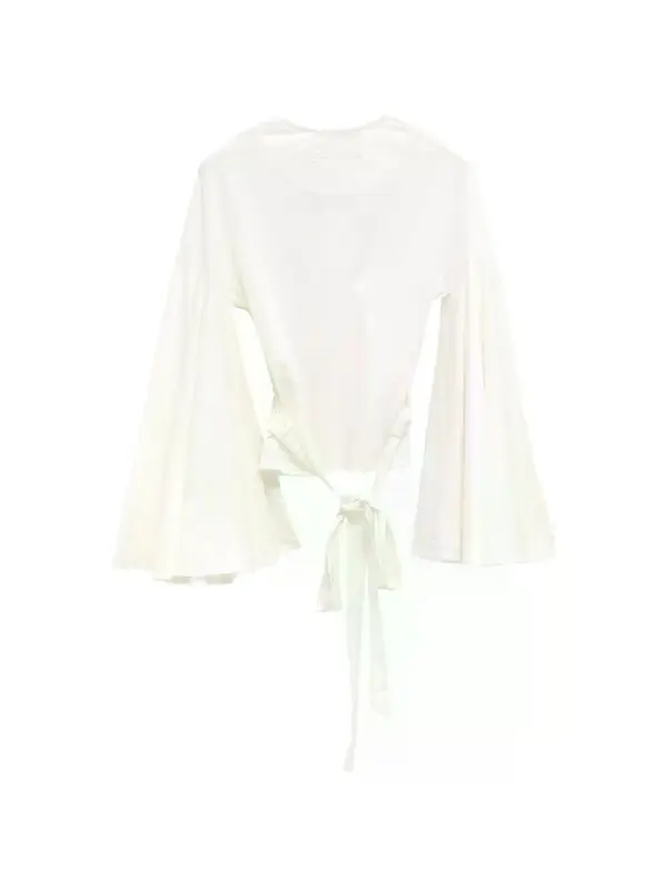 Jacquemus Long-sleeved Tie Blouse - Neutrals