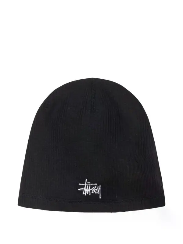 StÜssy Logo-embroidered Ribbed Beanie