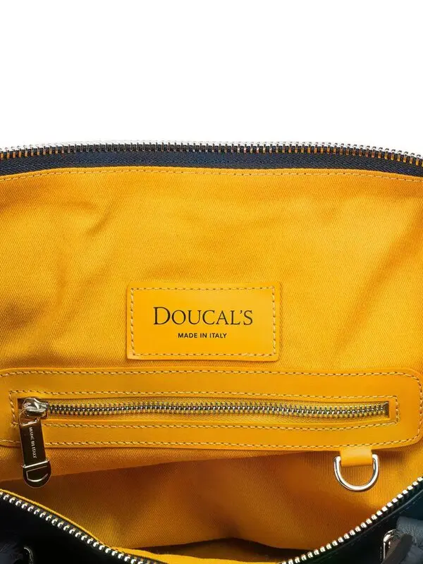 DOUCAL'S Leather Weekender Bag - Blue