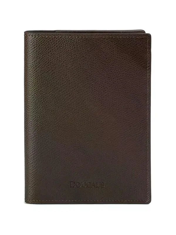 DOUCAL'S Palmellato-leather Passport Holder - Brown