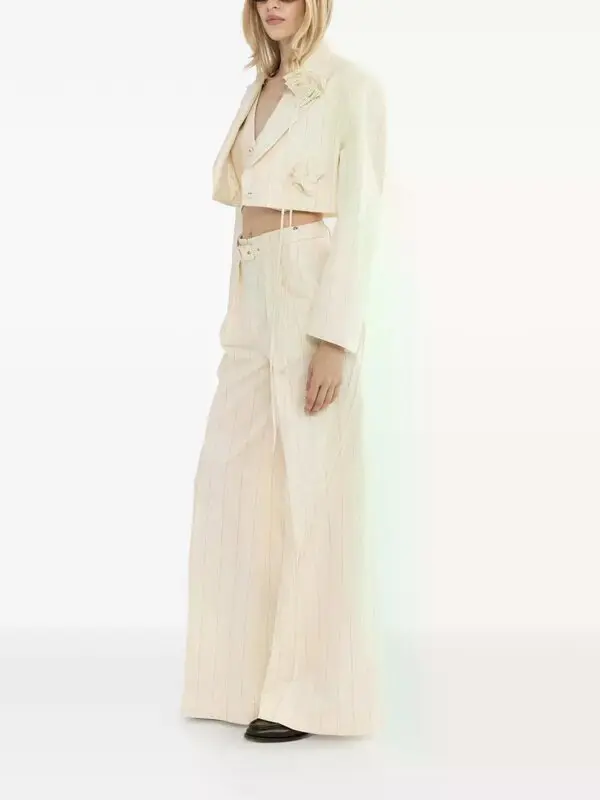 NISSA Striped Wide Leg Trousers