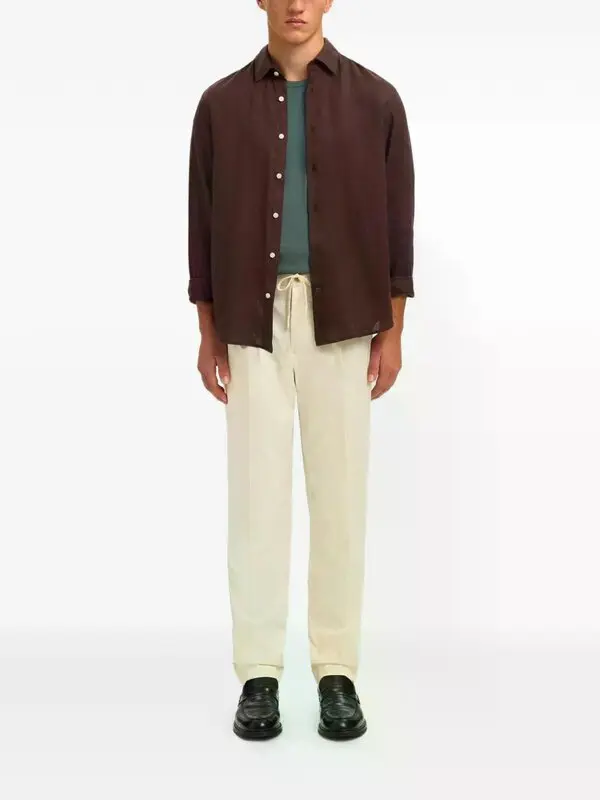 SELECTED Pleated Tape Trousers - Neutrals