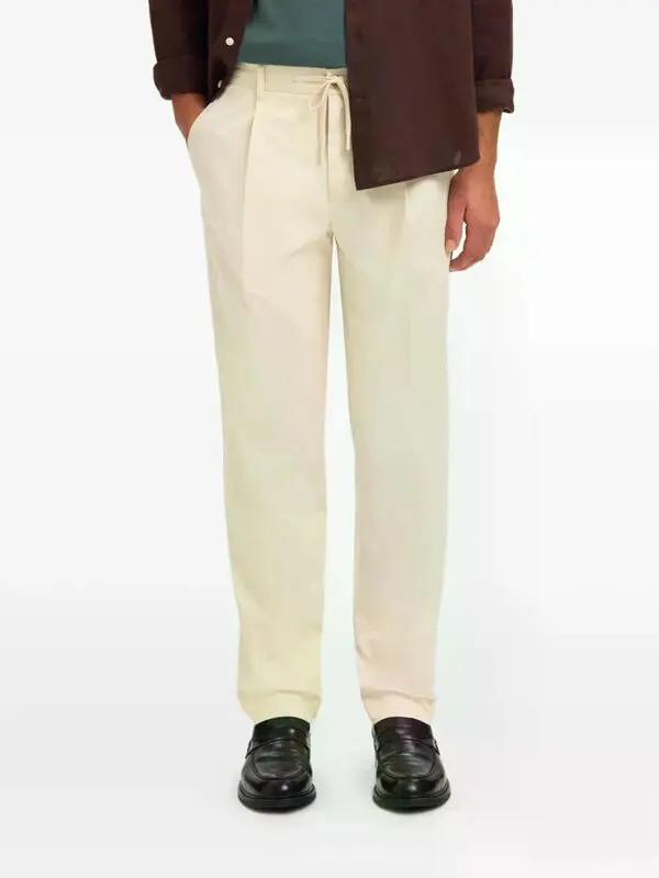 SELECTED Pleated Tape Trousers - Neutrals