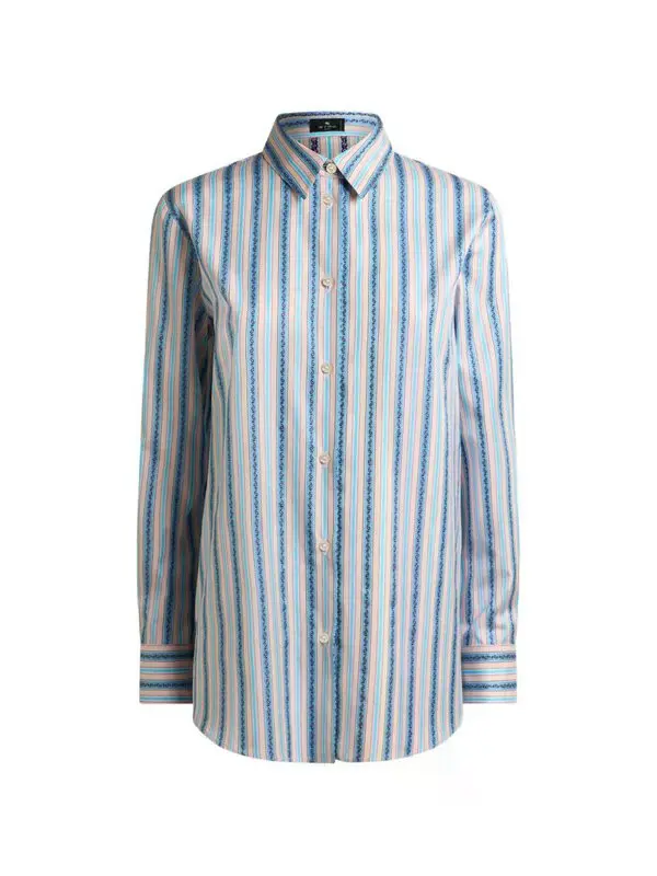 Etro Striped Shirt With Paisley Print