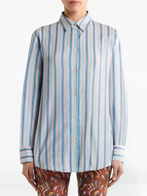 Etro Striped Shirt With Paisley Print