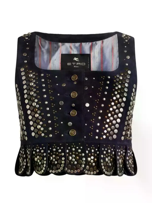 Etro Studded Leather Vest