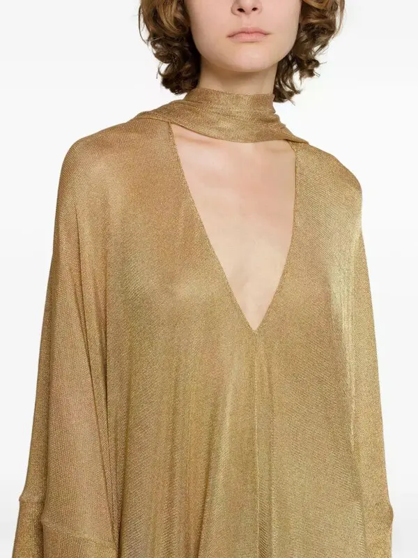 Alberta Ferretti V-neck Split Midi Kaftan