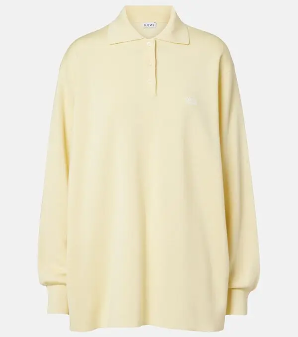 Loewe Cashmere And Silk-blend Polo Sweater - Yellow