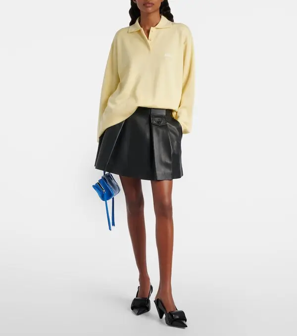 Loewe Cashmere And Silk-blend Polo Sweater - Yellow