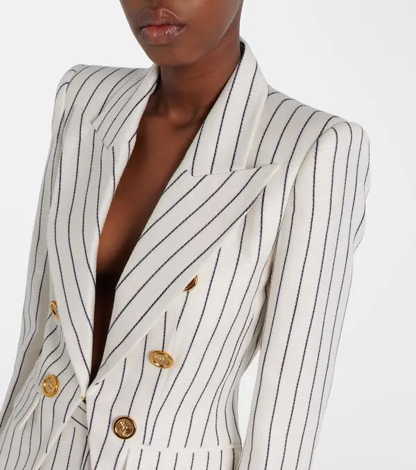 Balmain Pinstripe Double-breasted Blazer