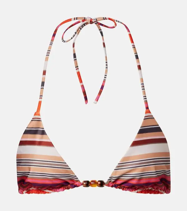 Faithfull The Brand Leone Striped Bikini Top - Multicoloured
