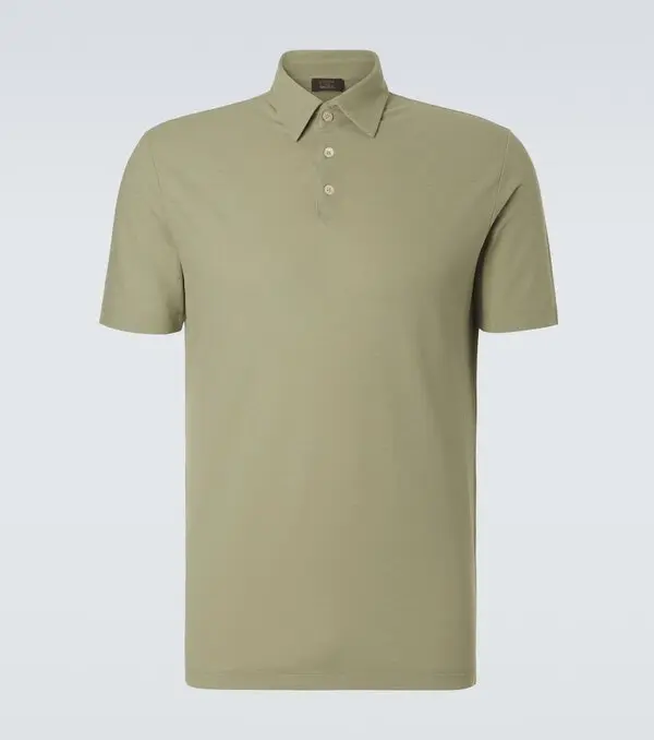SLOWEAR Zanone Cotton Polo Shirt - Green