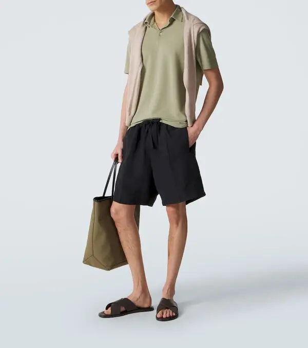 SLOWEAR Zanone Cotton Polo Shirt - Green
