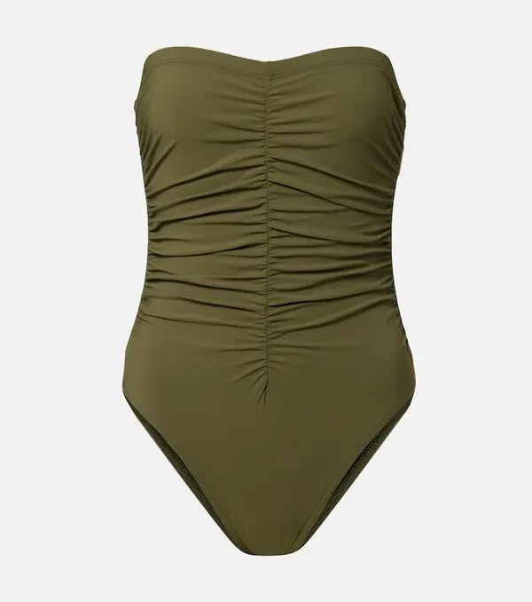 KARLA COLLETTO Basics Gathered Swimsuit - Green