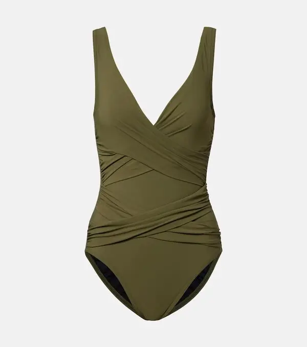 KARLA COLLETTO Draped Underwire Swimsuit - Green