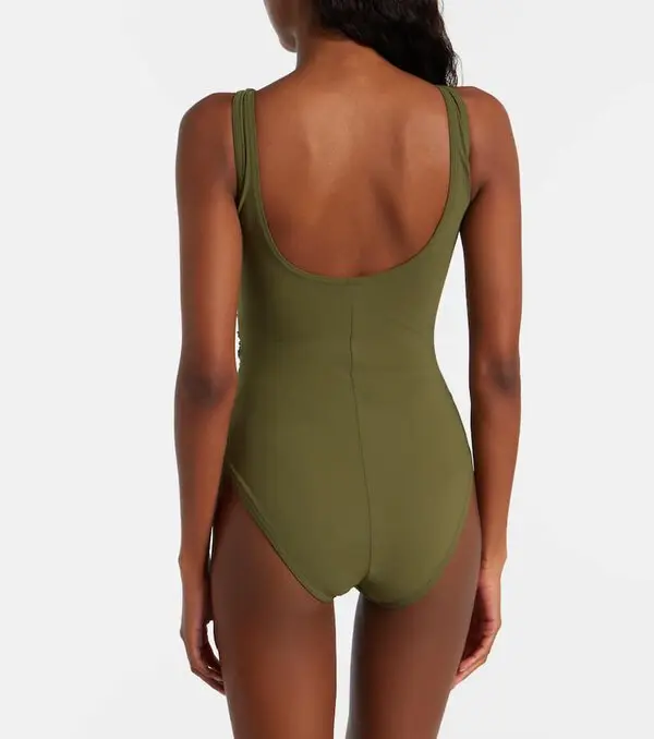 KARLA COLLETTO Draped Underwire Swimsuit - Green