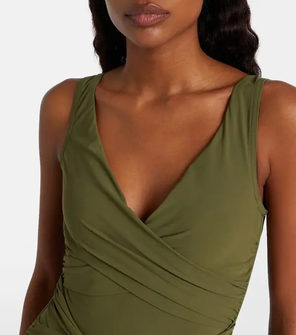 KARLA COLLETTO Draped Underwire Swimsuit - Green