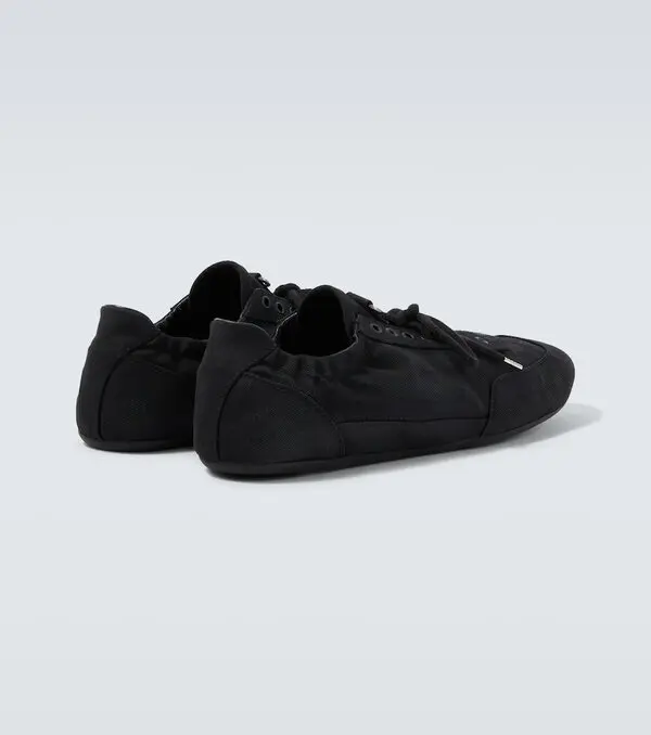Prada Collapse Canvas Sneakers - Black