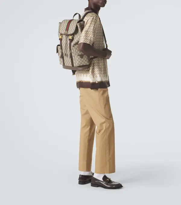 Gucci Ophidia Gg Canvas Large Backpack - Beige
