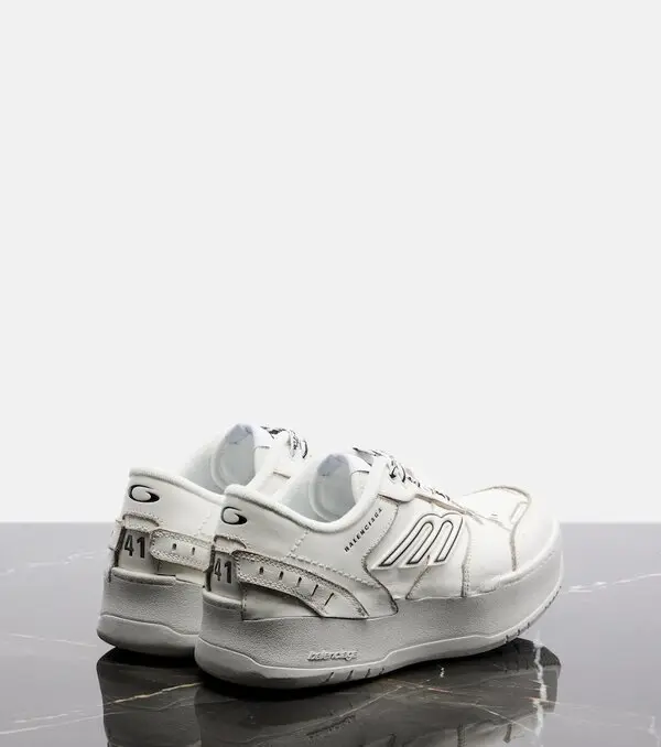 Balenciaga Leather Platform Sneakers - White
