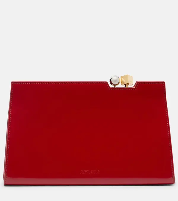 Jacquemus Salon Leather Clutch - Red