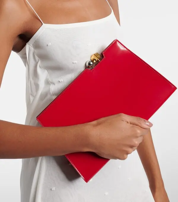 Jacquemus Salon Leather Clutch - Red