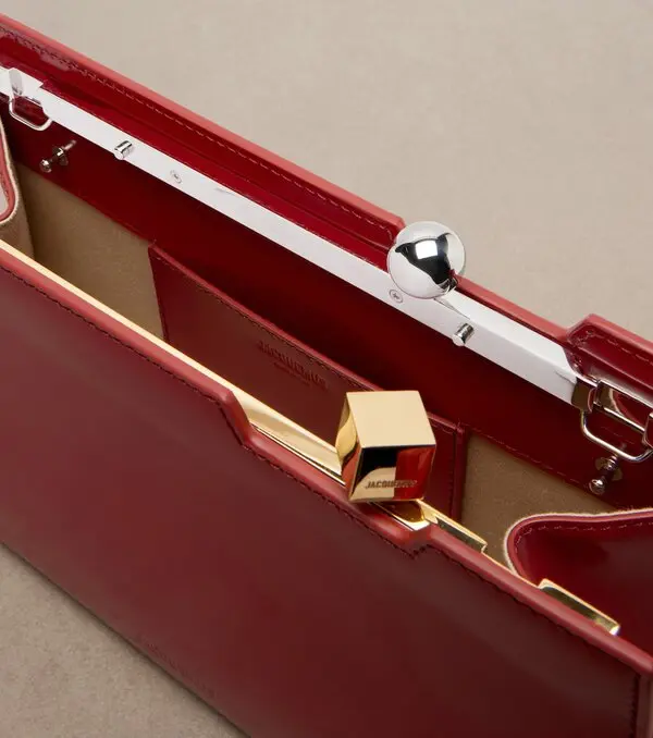 Jacquemus Salon Leather Clutch - Red