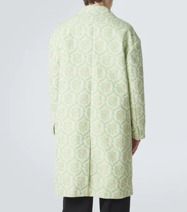 Simone Rocha Floral Cotton-blend Jacquard Coat