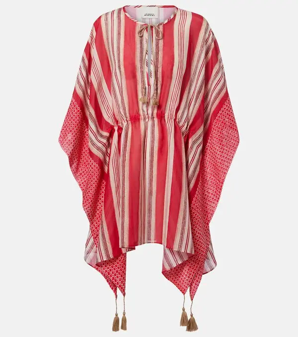 Isabel Marant Étoile Printed Cotton And Silk Kaftan - Red