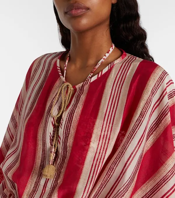 Isabel Marant Étoile Printed Cotton And Silk Kaftan - Red
