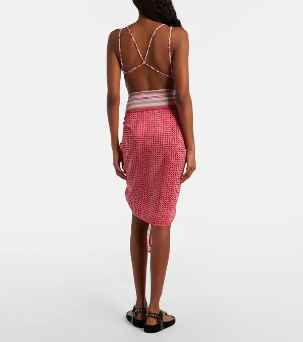 Isabel Marant Étoile Printed Cotton And Silk Beach Cover-up - Red