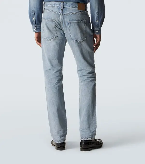 Saint Laurent Faded Slim Jeans - Blue