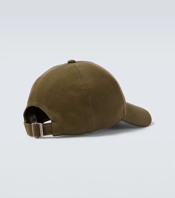 Saint Laurent Cassandre Denim Baseball Cap - Green
