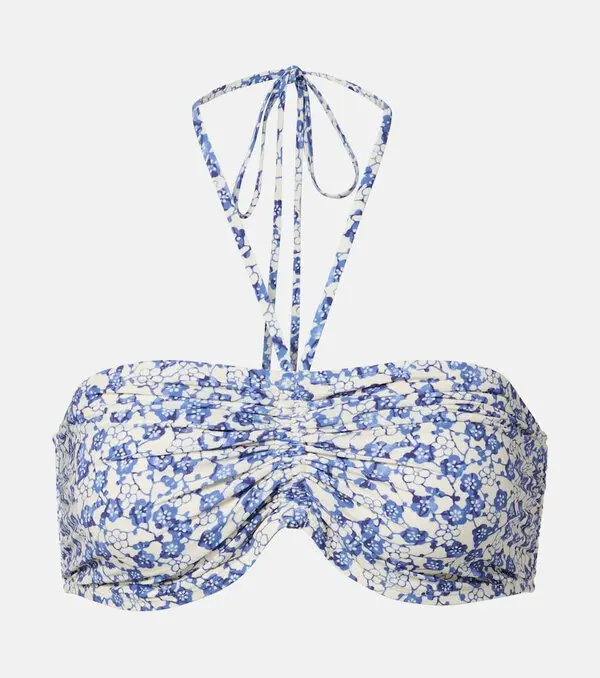 Isabel Marant Étoile Salmage Floral Bikini Top - Blue