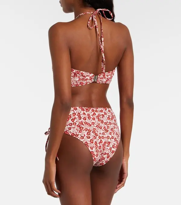 Isabel Marant Étoile Salmage Floral Bikini Top - Red