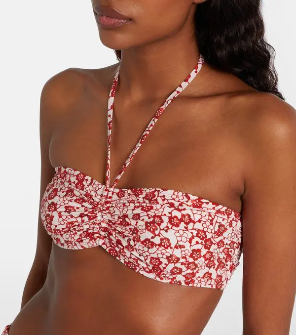 Isabel Marant Étoile Salmage Floral Bikini Top - Red