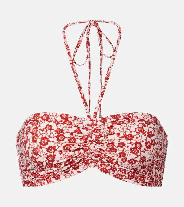 Isabel Marant Étoile Salmage Floral Bikini Top - Red