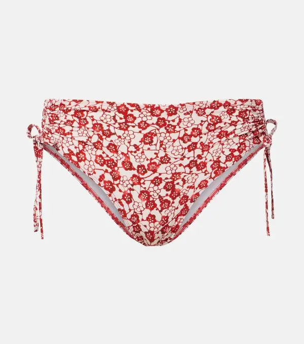 Isabel Marant Prudige Floral Bikini Bottoms - Red