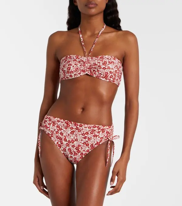 Isabel Marant Étoile Prudige Floral Bikini Bottoms - Red