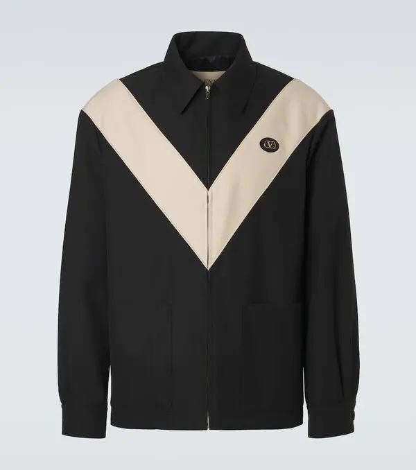 Valentino Garavani Vlogo Gabardine Jacket - Black