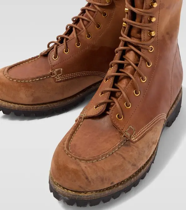 Visvim Scout Moc Leather Lace-up Boots - Brown
