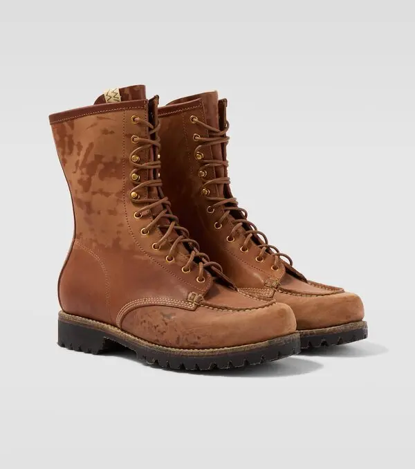 Visvim Scout Moc Leather Lace-up Boots - Brown