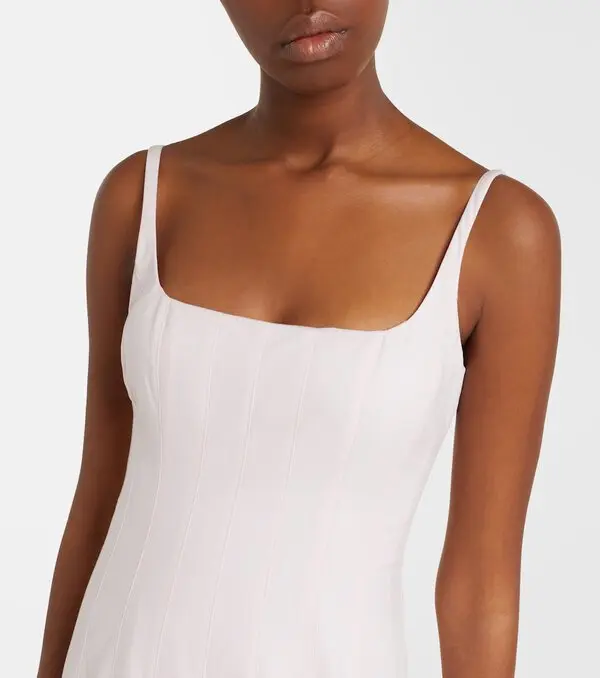Jacquemus Agave Pleated Cotton Poplin Midi Dress - Pink