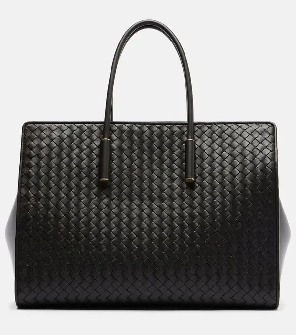 Bottega Veneta Barbara Intrecciato Leather Tote Bag - Brown