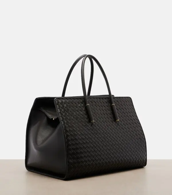 Bottega Veneta Barbara Intrecciato Leather Tote Bag - Brown