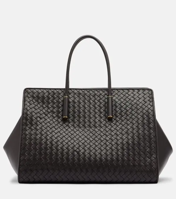 Bottega Veneta Barbara Intrecciato Tote Bag - Brown