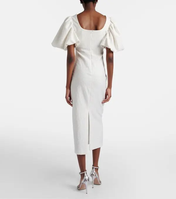 Max Mara Quiz Floral Midi Dress - White